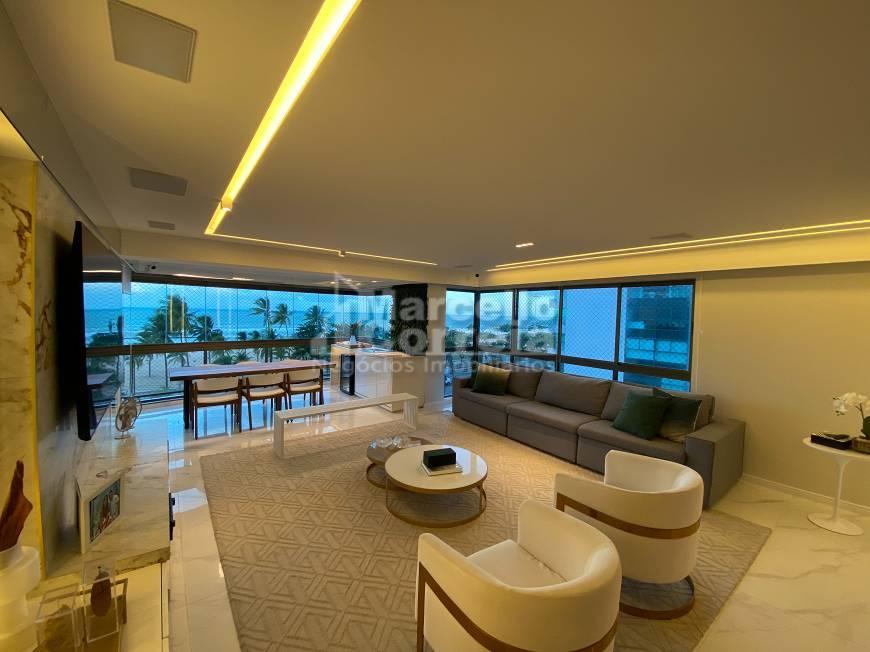 Apartamento de 186m² no Edf. Enseada da Barra, à Beira Mar de Boa Viagem - Porteira fechada